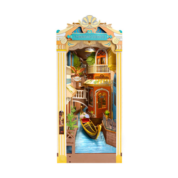 Robotime Romantic Venice DIY Book Nook Shelf Insert Miniature Dollhous